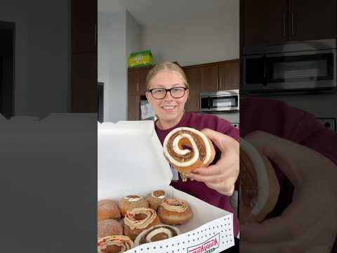Trying 4 NEW Krispy Kreme donuts 🤤😋 #krispykreme #foodie #donuts #newitems