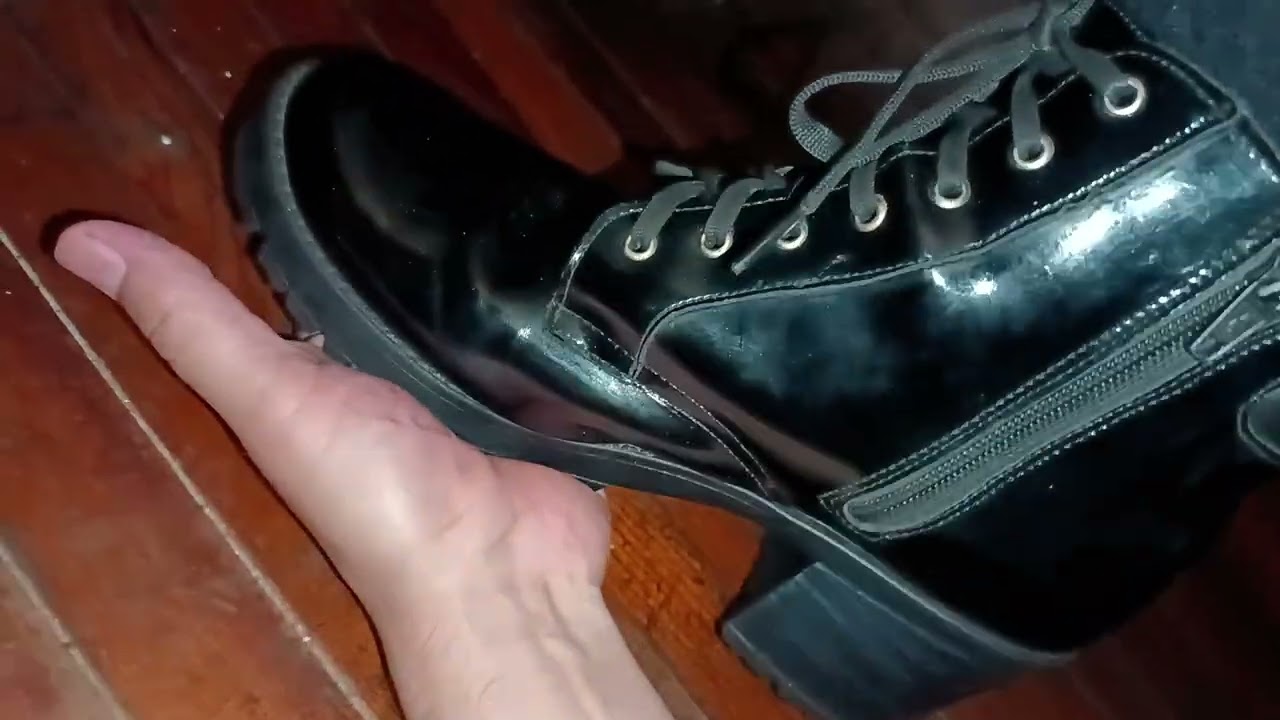 Hand trample with leather boots 