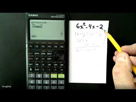 Factoring polynomials Casio FX 9750GIII part 2