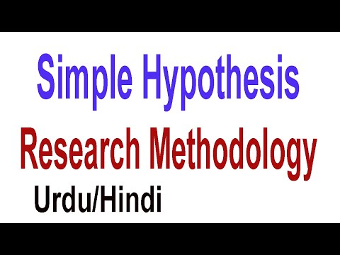 What is Simple Hypothesis | Simple Hypothesis in Research Methodology | Urdu/Hindi