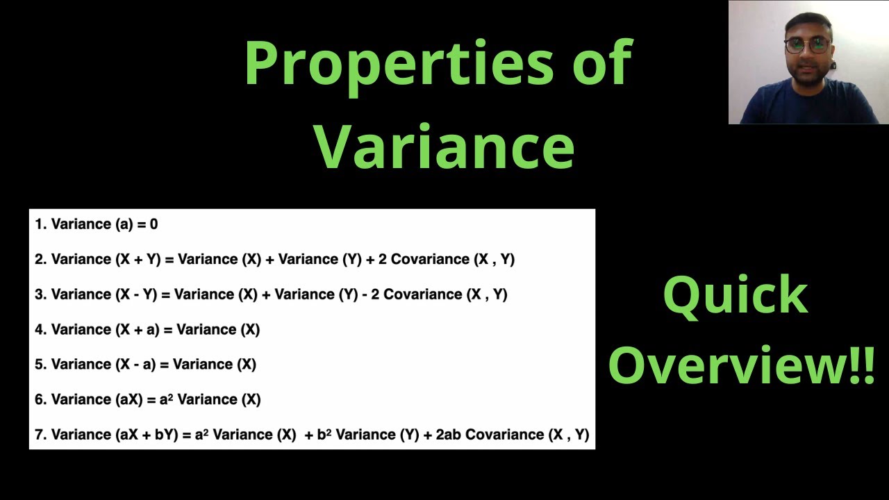 Properties of Variance (Quick Overview)