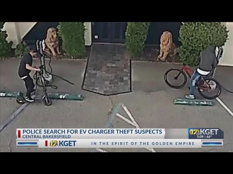 Bakersfield police search for suspects in EV charger equipment theft