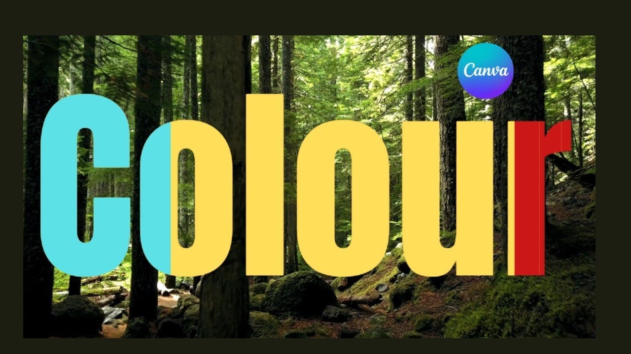 How To Create Colorful Text Reveal Effect || Canva Tutorial