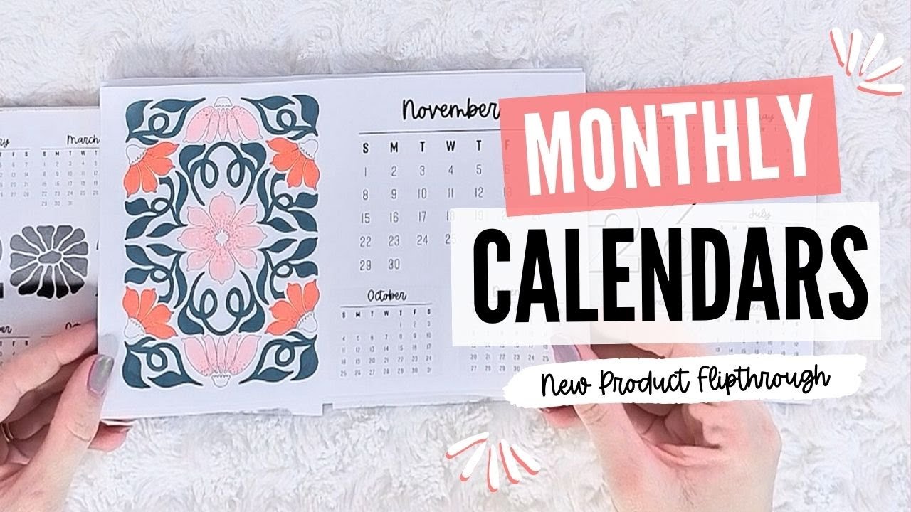 2026 Monthly Calendar Flipthroughs