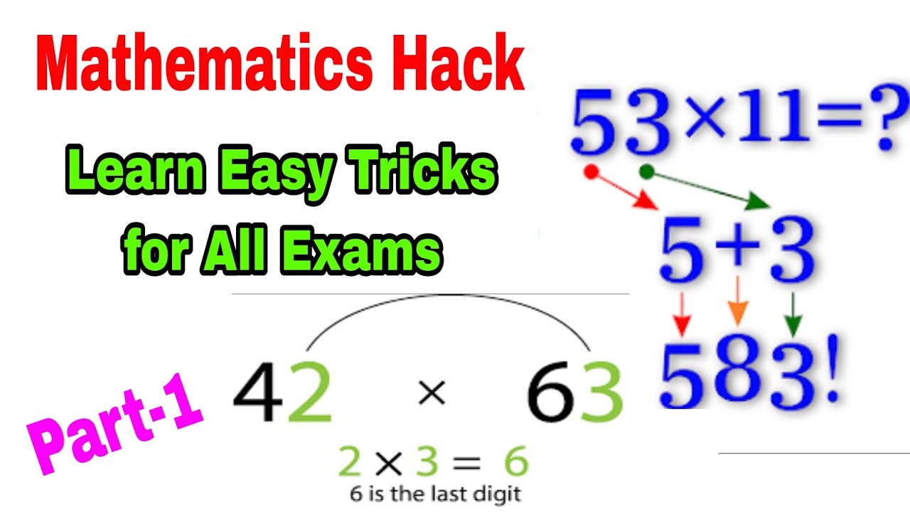 Mathematics Hack - Easy Tricks to Solve Maths - Important for All Competitive Exams | Part-1