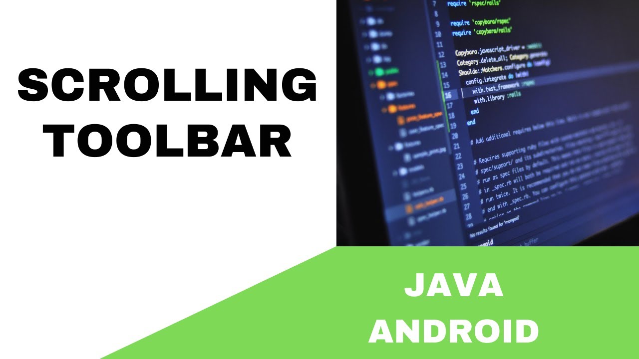 ANDROID -  SCROLLING TOOLBAR TUTORIAL IN JAVA