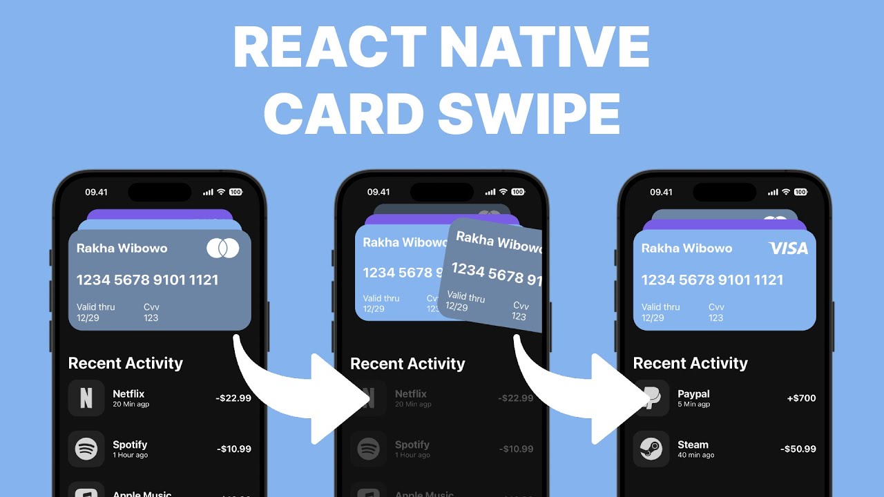 React Native Card Swipe With Reanimated And Gesture Handler From Scratch