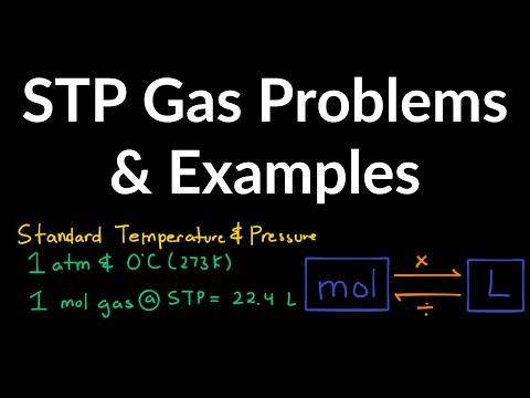 STP Gas Chemistry (Standard Temperature and Pressure) Examples Practice Problems Questions Shortcut