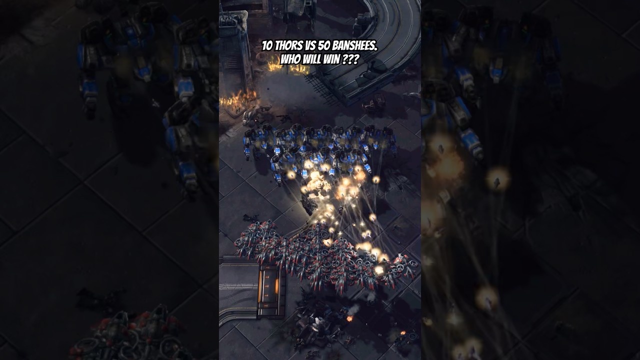 10 Thors vs 50 Banshees | SC2.BattleRumBle #sc2 #rts #starcraft2 #스타크래프트2 #UnitBattle