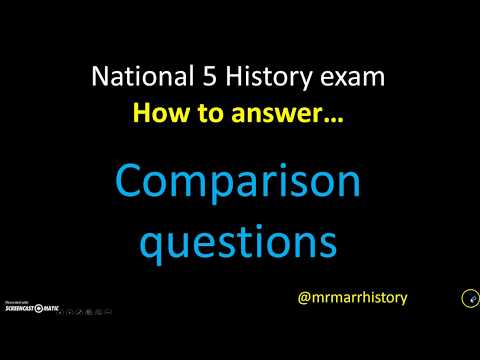 Comparison questions – National 5 | Mr Marr History