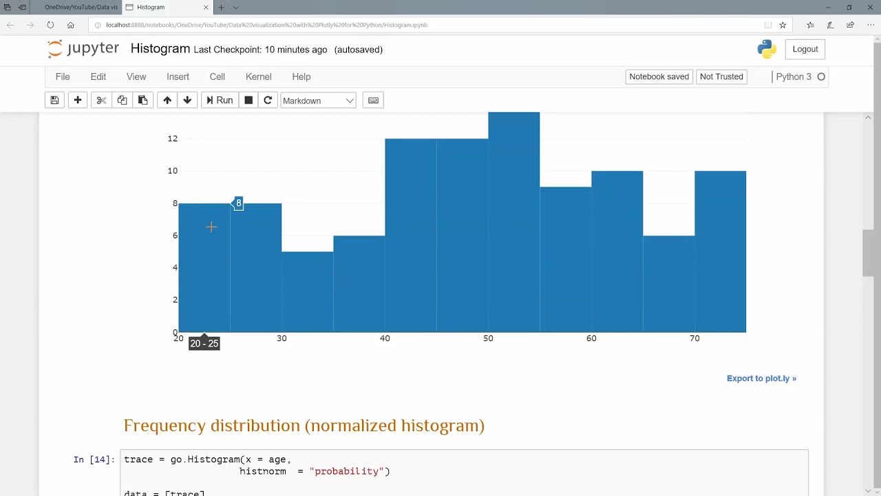 Statistics: Histogram using Plotly for Python