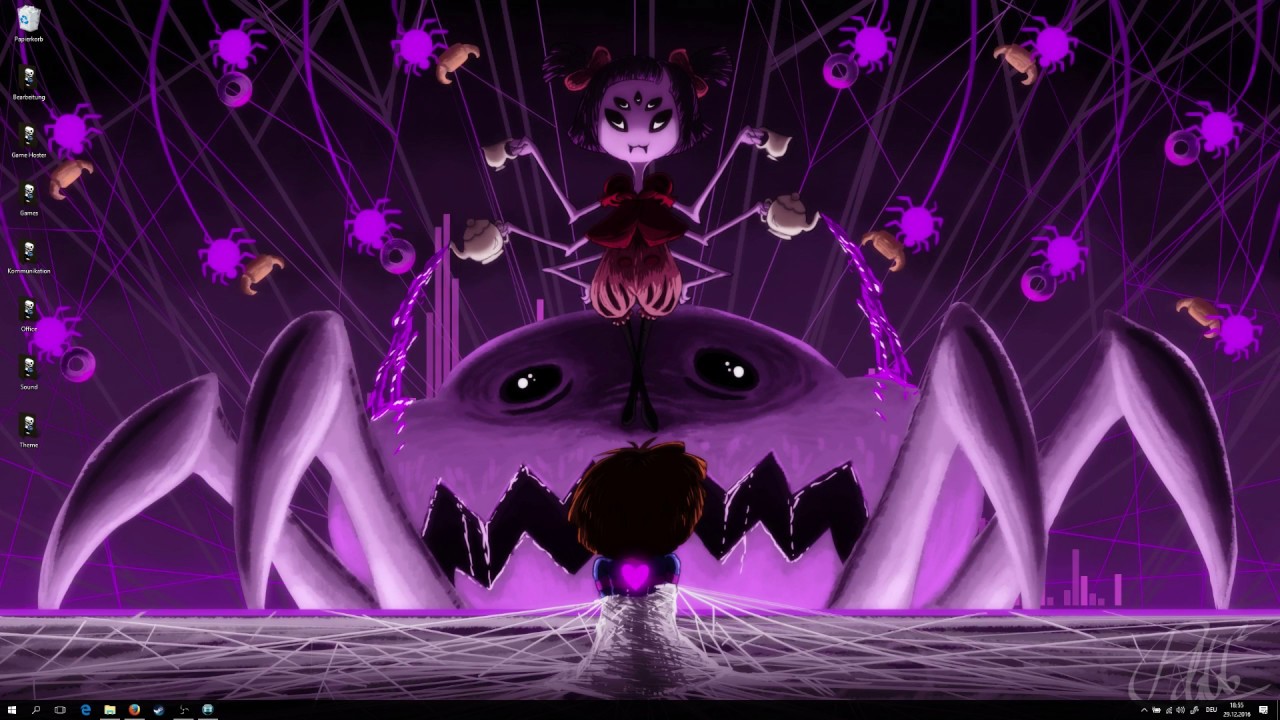 Animated Undertale Muffet background / Rainmeter