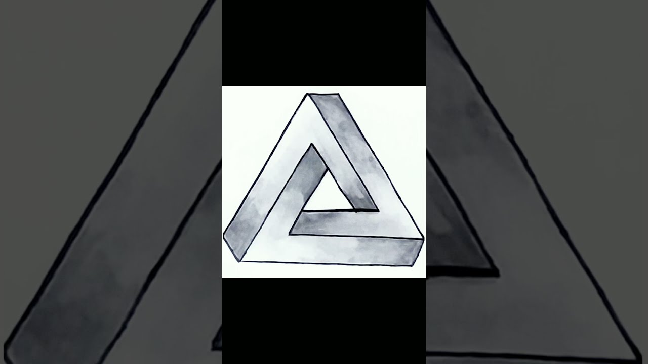 How To Draw The Impossible Triangle Easy || 3D Drawing || Triangle || Sn'P Creation