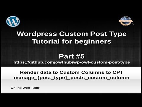 Learn Wordpress Custom Post Type Tutorial for beginners from scratch Part 5 | Render data to ...