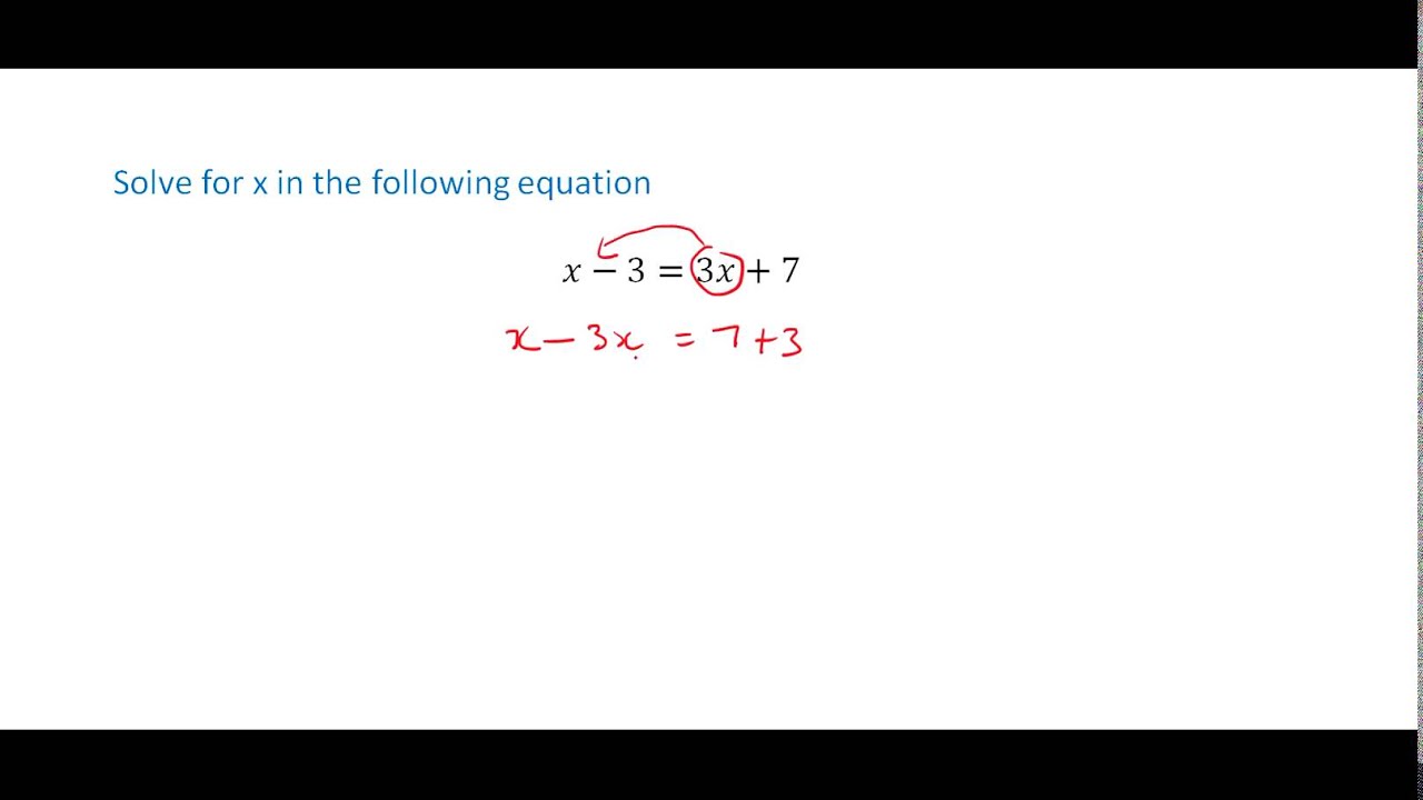 CSEC Maths - Solving simple linear equations