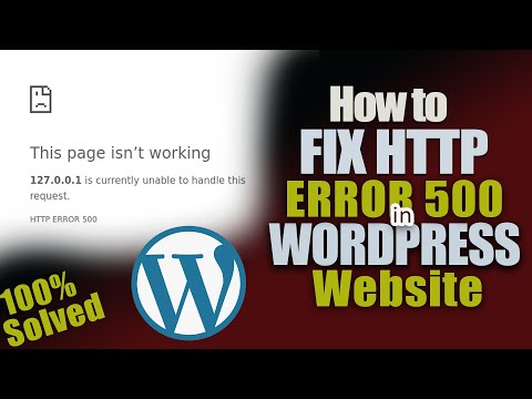 HTTP Error 500 WordPress: How to solve http error 500