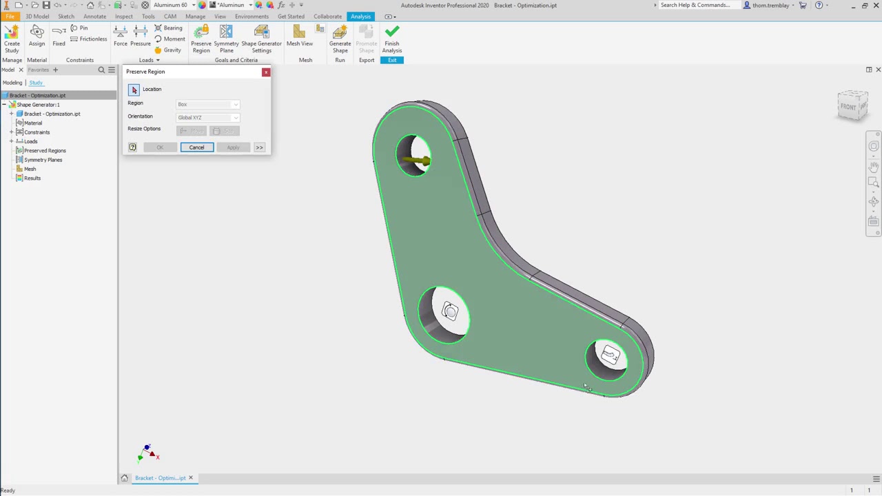 Apply topology optimization principles - Autodesk Certified Professional: Inventor for Mechanical