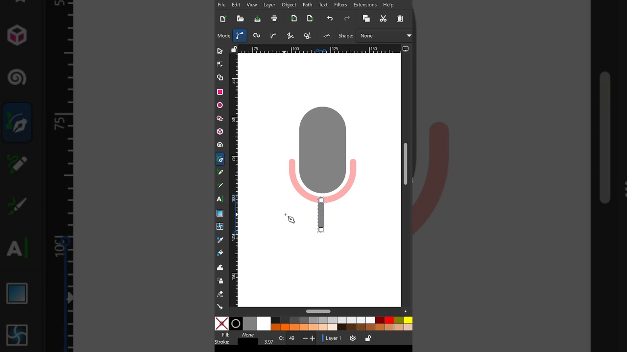 Vector microphone flat icon