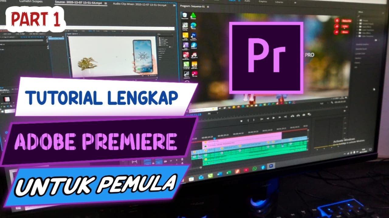 TUTORIAL ADOBE PREMIERE PRO UNTUK PEMULA PART 1 | adobe premiere pro for beginners