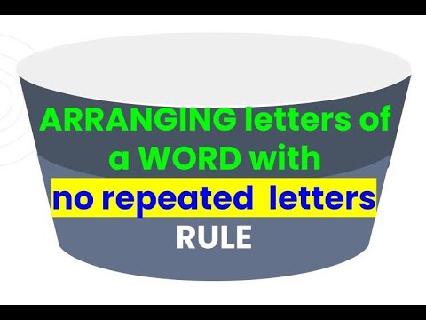 Rule for arranging a word with no repeated letters