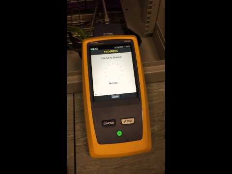 DSX-5000 cat5e channel test speed.