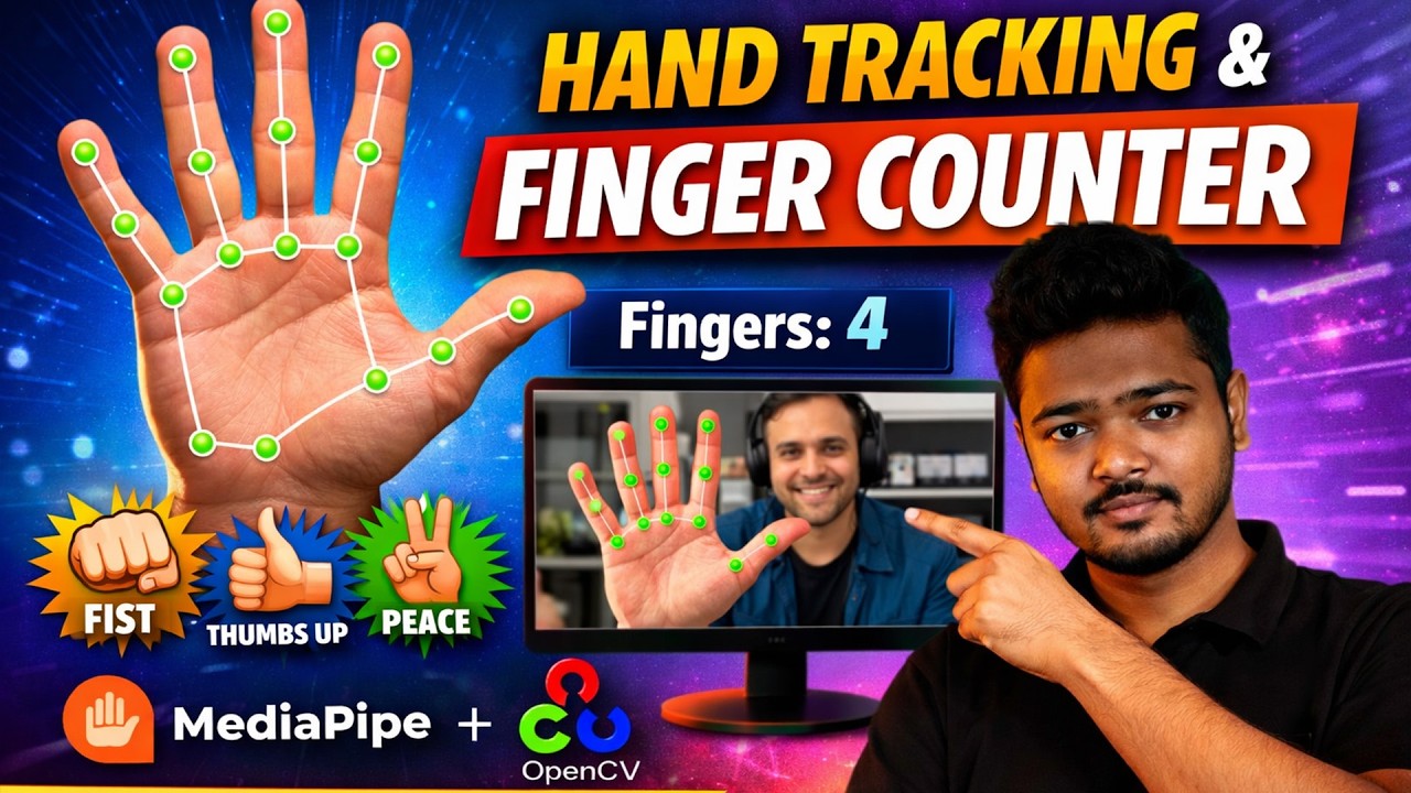 Finger Counter Using MediaPipe Task API + OpenCV youtube