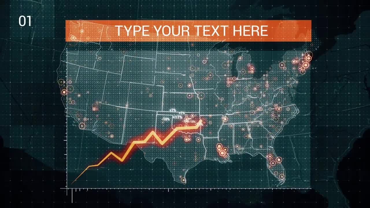USA Map Graph Stock Motion Graphics