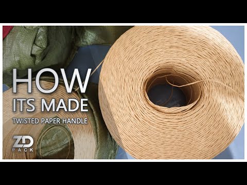 KRAFT PAPER BAG TWISTED ROPE HANDLE MAKING & PASTING VIDEO STEP-BY-STEP | HOW IT'S MADE | ZD PACK