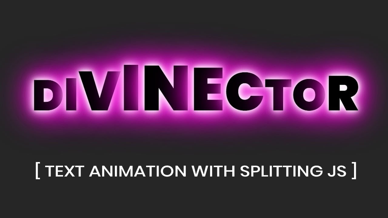 Awesome Text Animation with splitting js | JQuery Plugins Tutorial
