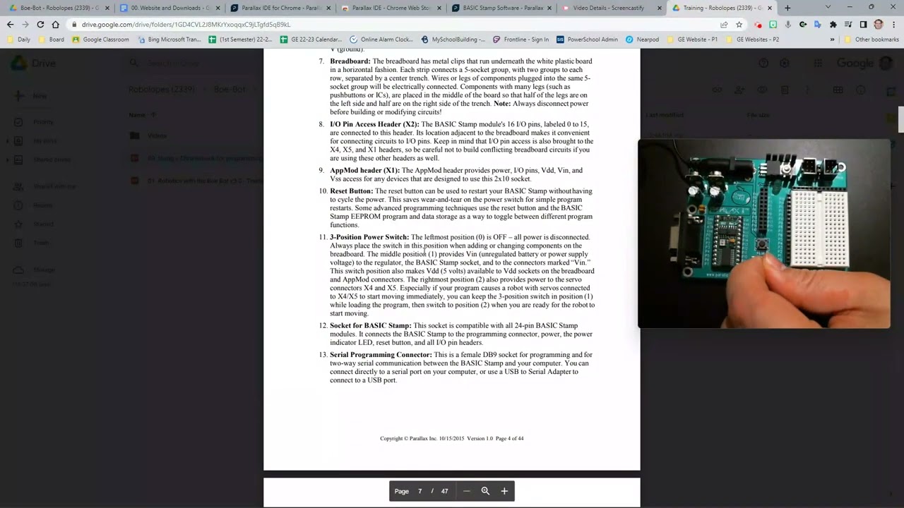 Boe-Bot: Using Chrome app for programming in PBASIC