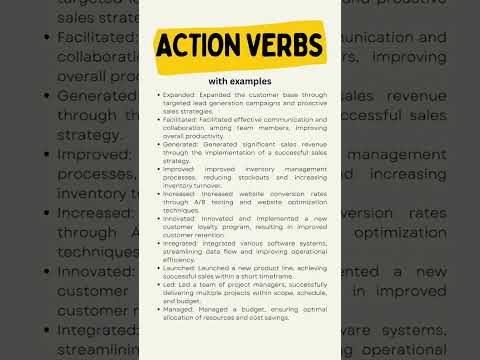2023 Singapore Careers Resume Tips - Action Verbs and How to Use Them (with examples!)