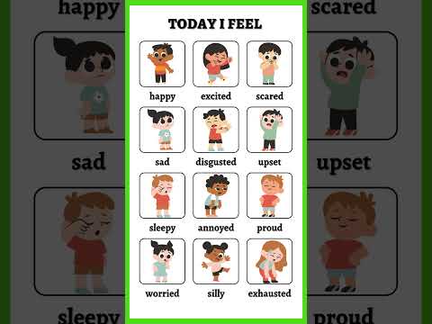 Feelings and Emotions Vocabulary Chart for Kids | Emotions for Kids