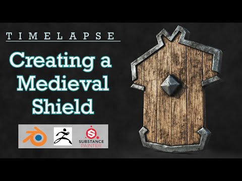 Creating a Medieval Shield - Blender | Zbrush | Substance Painter [Timelapse]