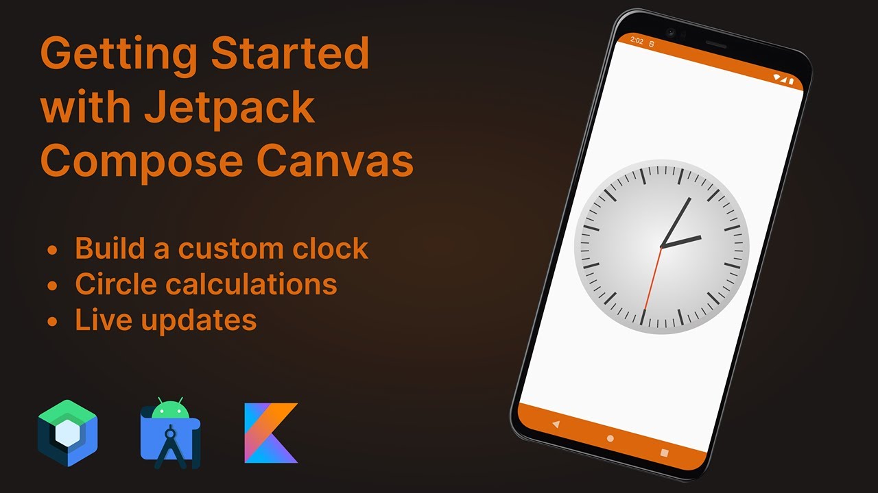 Android Getting Started with Jetpack Compose and Canvas Building a Live Clock - Android Studio