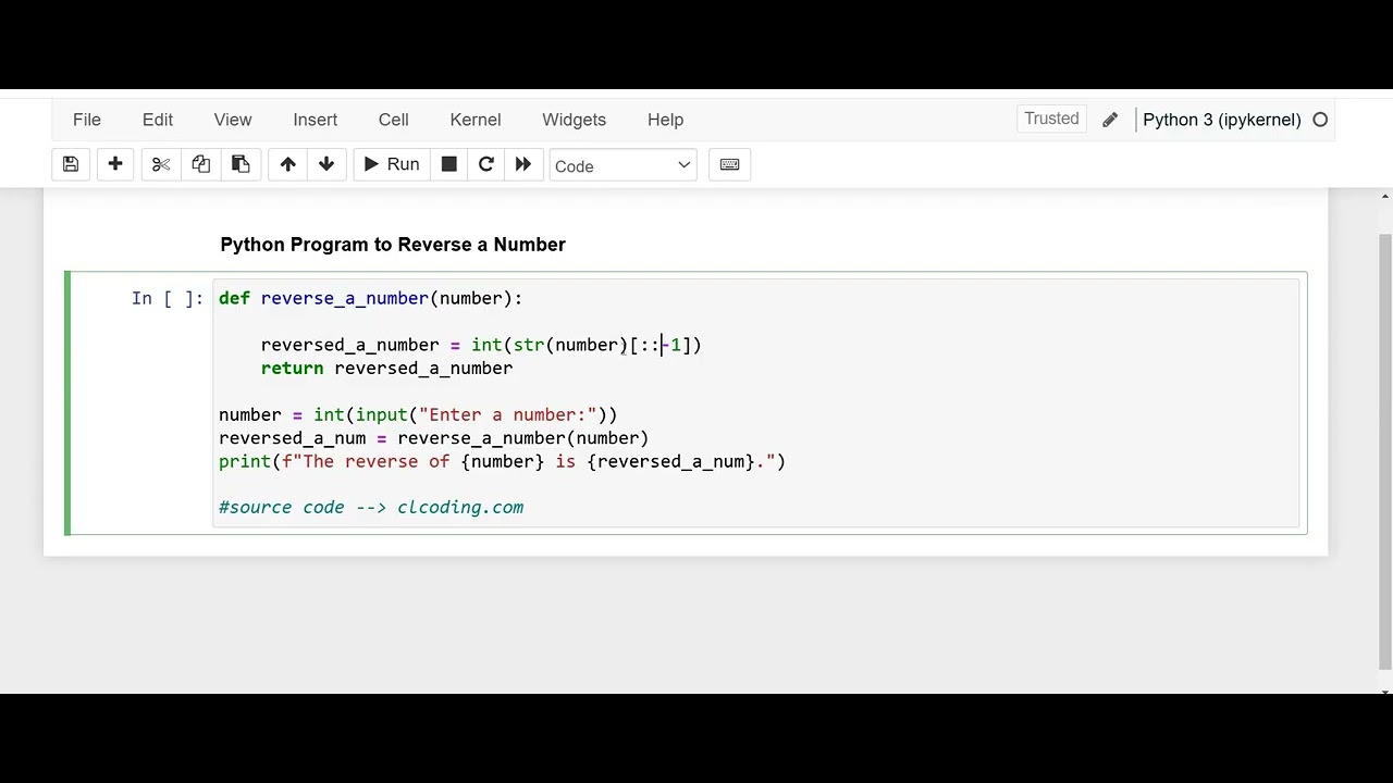 Day 29: Python Program to Reverse of a Number