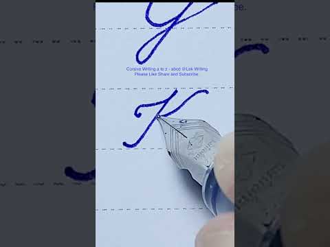 Cursive writing Capital letter K | cursive abcd | cursive handwriting | cursive letter | calligraphy