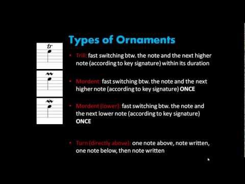 Music Theory | 2.3 Ornaments