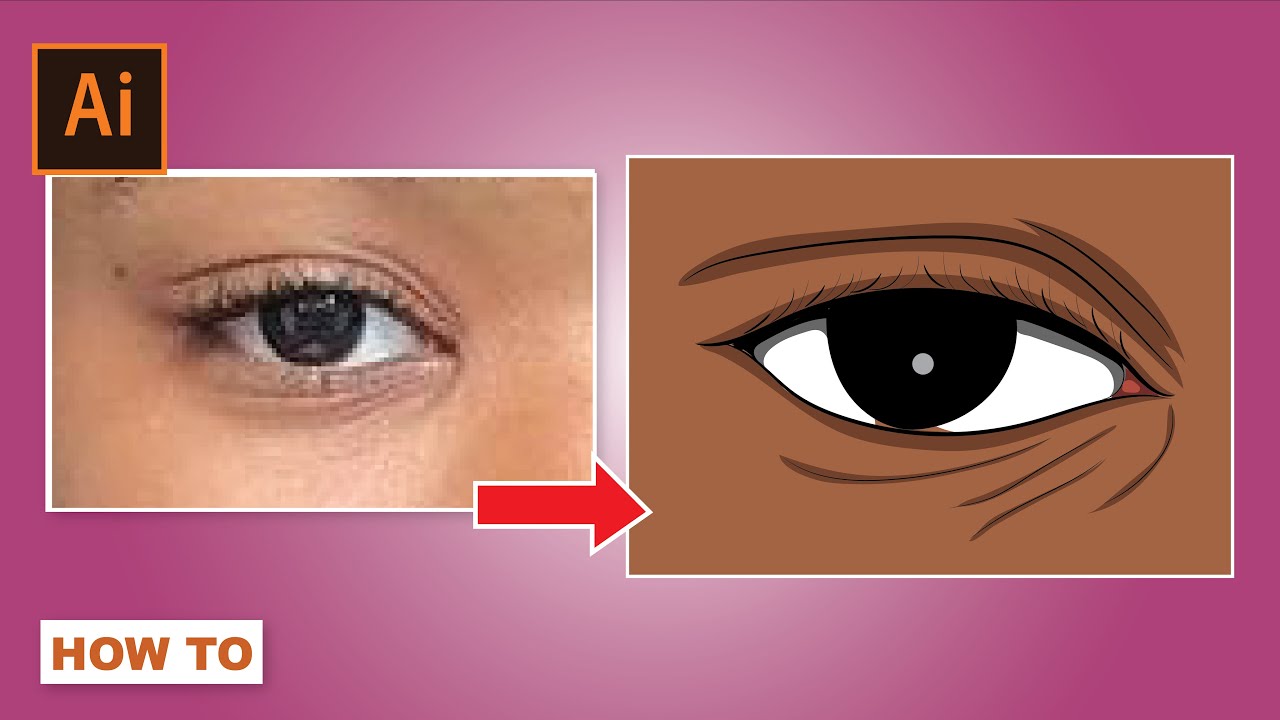 How To Draw Cartoon Eyes (EASY!) || ADOBE ILLUSTRATOR Tutorial