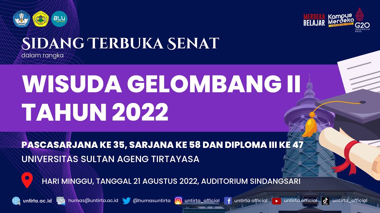 WISUDA GELOMBANG 2 TAHUN 2022 | UNTIRTA | Universitas Sultan Ageng ... WISUDA GELOMBANG 2 TAHUN 2022 | UNTIRTA | Universitas Sultan Ageng ...