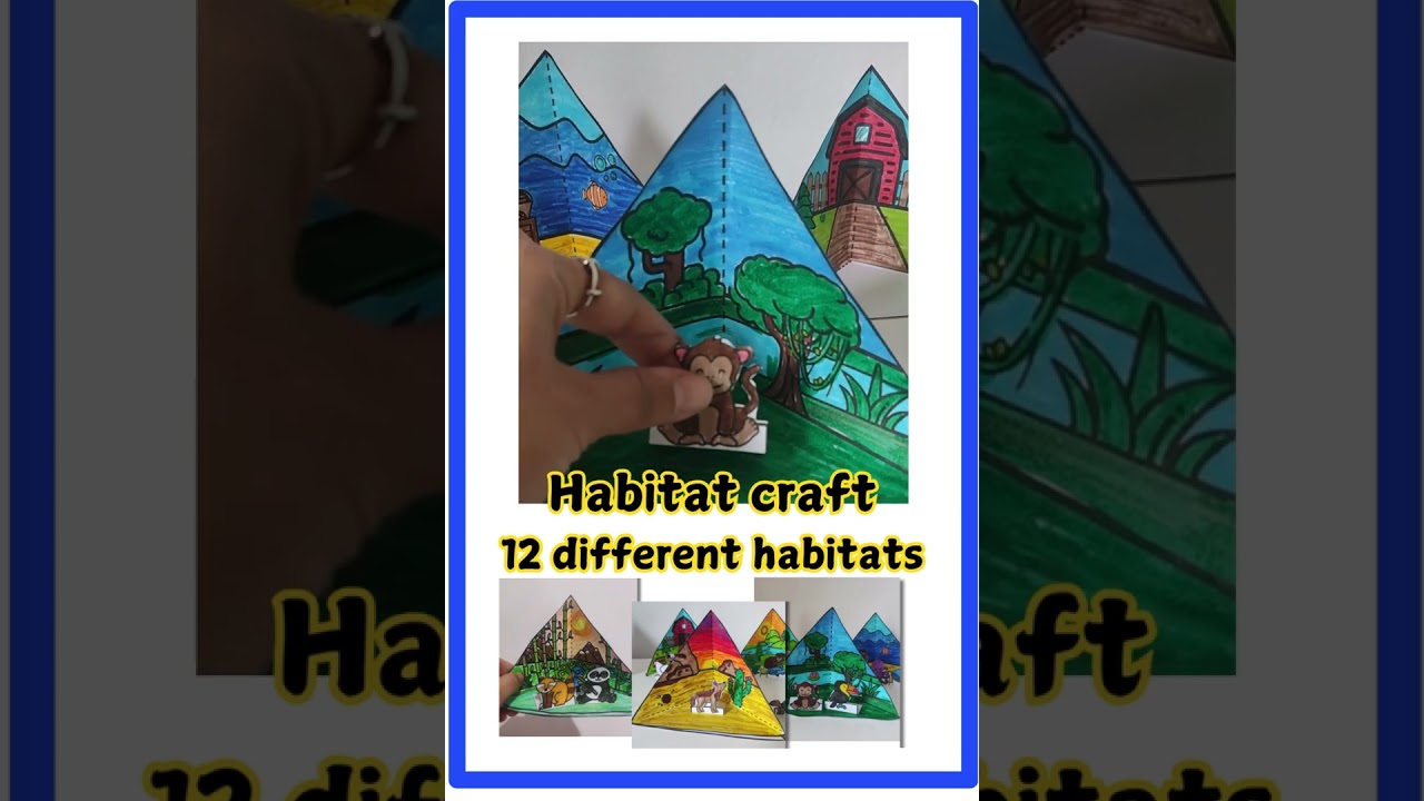 Craftivity: Habitat triorama for kids science Craft activity diorama