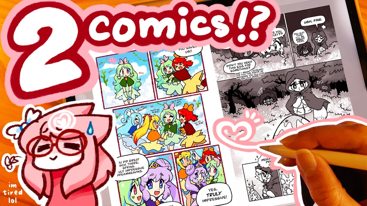 how i work on TWO comic series (w/a full-time job !!) ✩₊˚