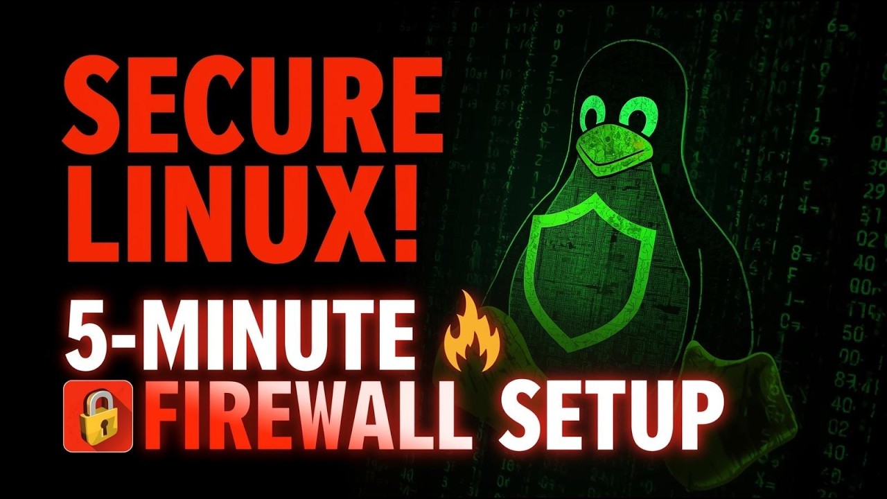 The ULTIMATE Linux Firewall Guide 2026 🔥 Secure Your System in 5 Minutes (UFW, Firewalld & nftables)