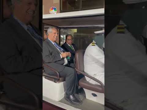 Tata Sons Chairman N Chandra & Noel Tata, Chairman Of Trent Drive Around | Auto Expo 2023 |CNBC-TV18