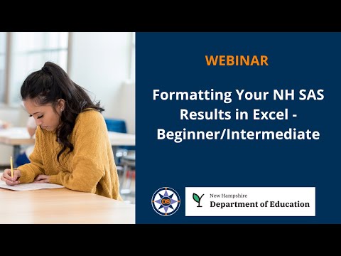 Formatting Your NH SAS Results in Excel - Beginner/Intermediate