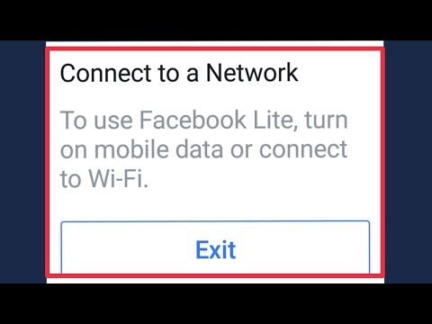Facebook Lite Fix Connect to a Network | To Use Facebook Lite Turn On Mobile Data
