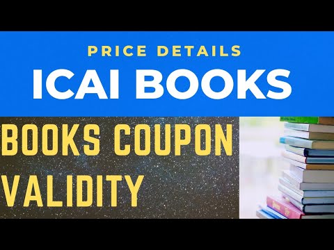 ICAI Books Price details For CA students| books coupon Validity period | foundation , inter , final