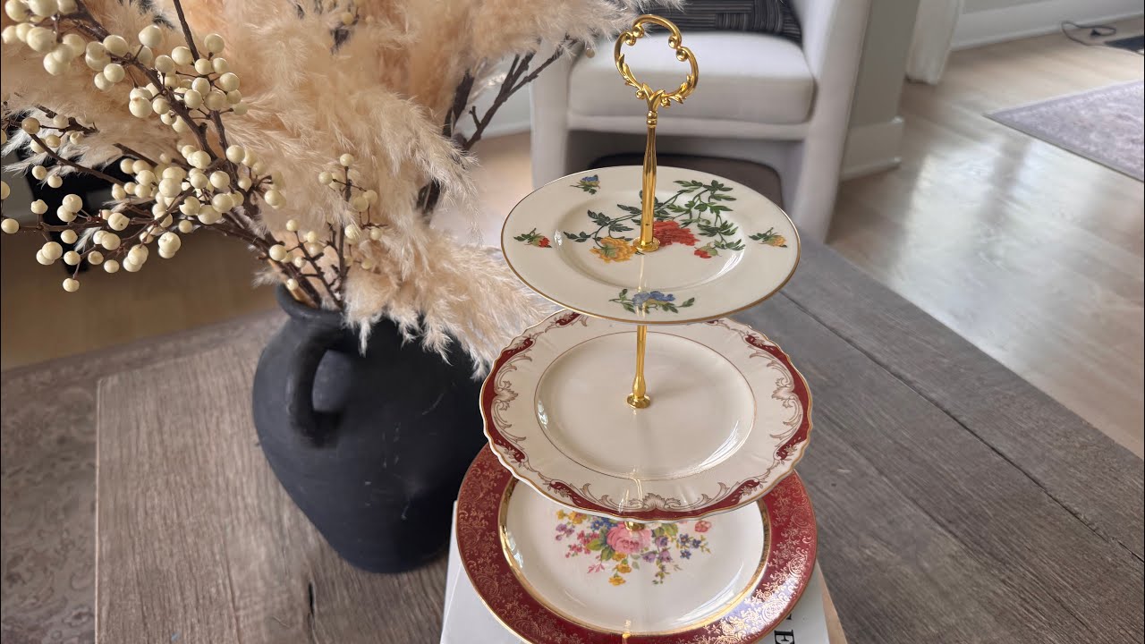 Tiered Cake Stand | DIY Tutorial | Vintage Plate Stand