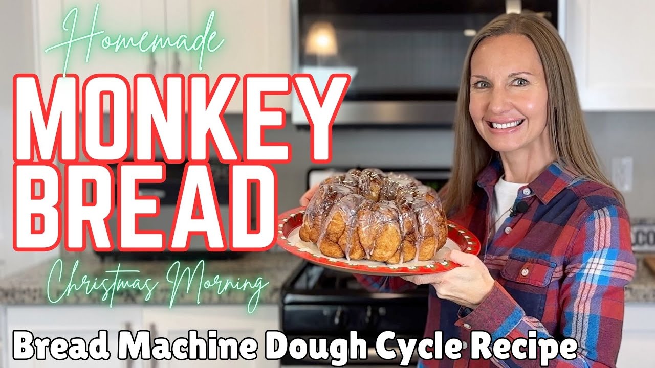 Monkey Bread Recipe Christmas Morning - Easy Bread Machine Dough Cycle Recipe - Pull-Apart Bread