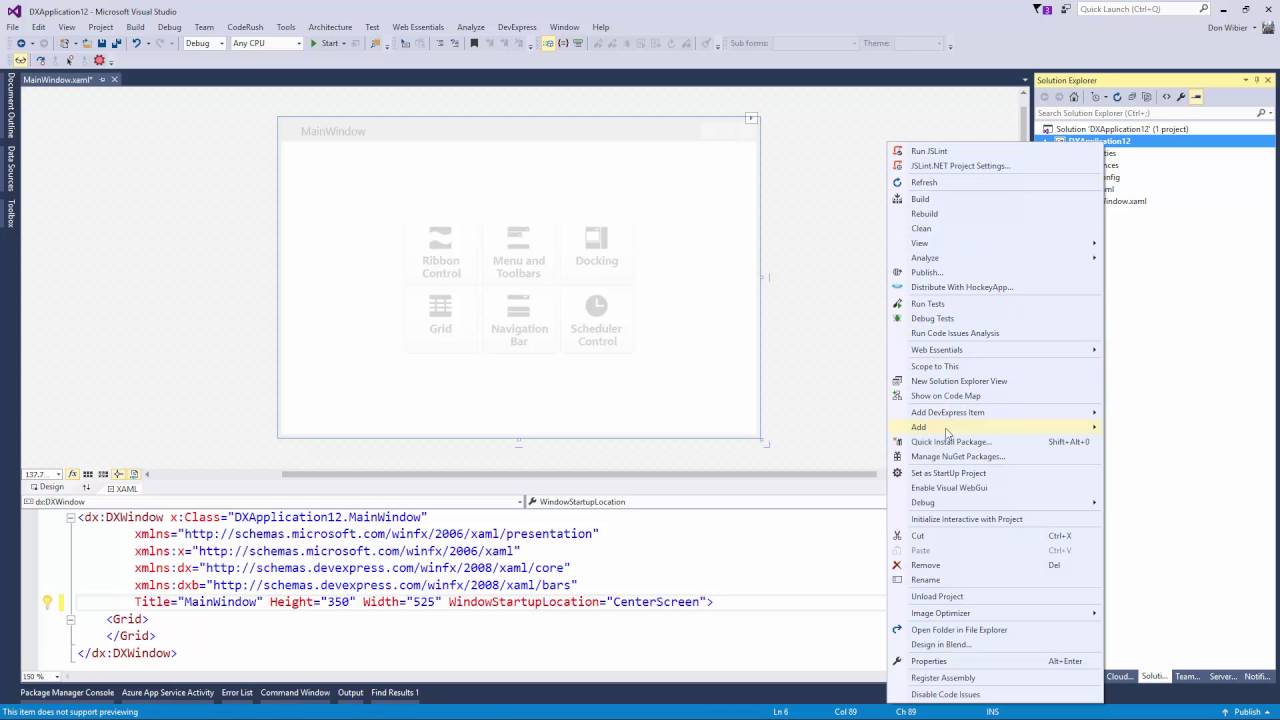 Using DevExpress MVVM Magic with WPF
