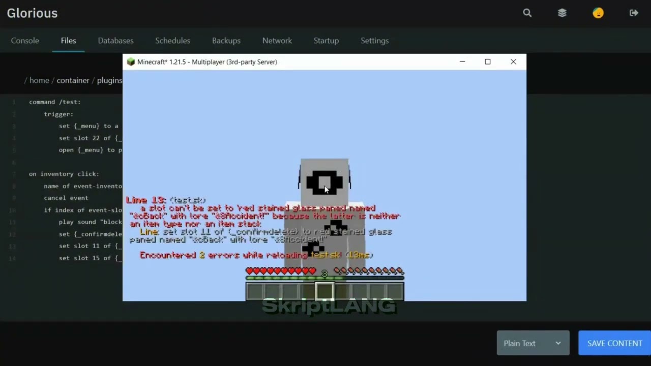 How to Make a Simple GUI - Skript Tutorial #skript #tutorial #fyp #minecraft